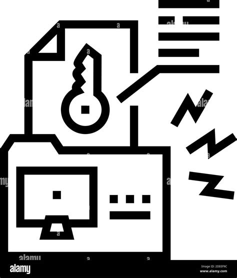 Electronic Key Hacking Line Icon Vector Illustration Stock Vector Image And Art Alamy