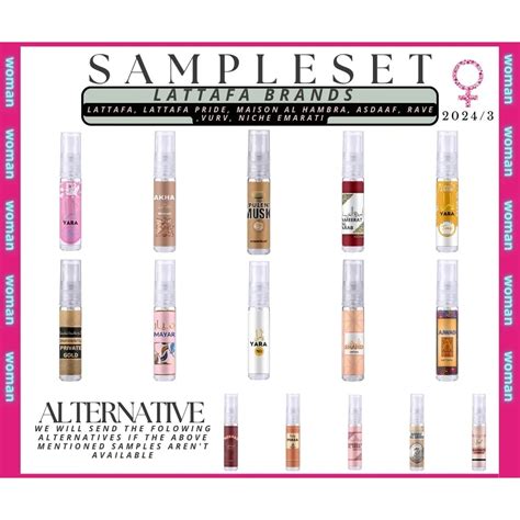 Lattafa Sample Set Top 10 Women 2024 S Package Sample Set Arabmusk Arabmuskeu