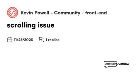 Scrolling Issue Kevin Powell Community