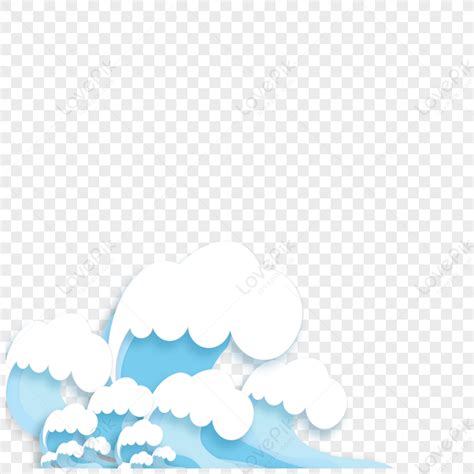 푸른 창의 자유형 바다 일러스트 물결 경계 하얀 선명한 Png 일러스트 무료 다운로드 Lovepik