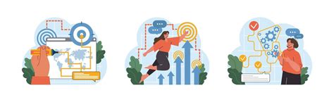 digital solutions set flat vector illustration 41174929 vector art at