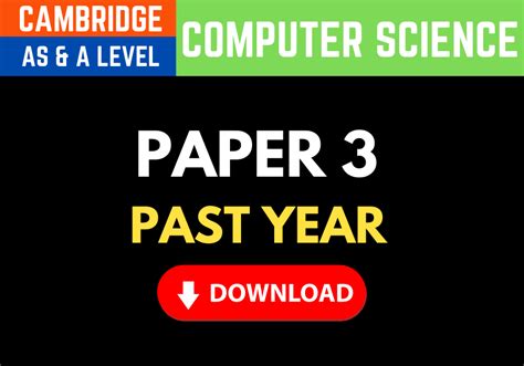 Download Cambridge As And A Level Computer Science 9618 Past Papers And Syllabus