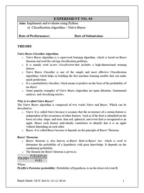 exp 3 bi 30 pdf statistical classification machine learning