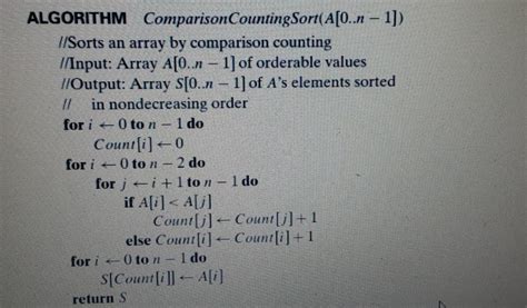 Solved Consider The Sorting Algorithm Listed On Page Chegg