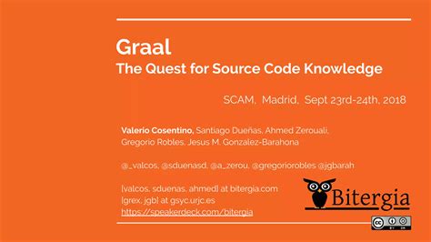 Graal The Quest For Source Code Knowledge PPT