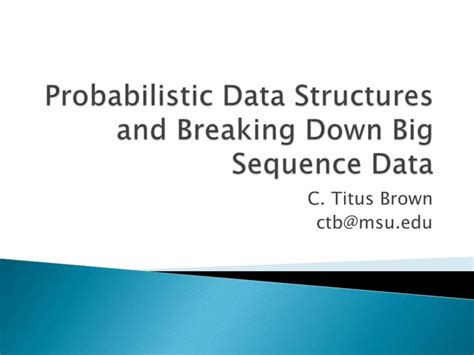 Probabilistic Breakdown Of Assembly Graphs PPT