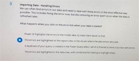 solved 3 importing data handling errors we can often find