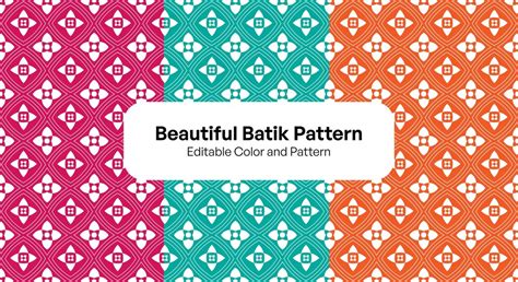 Premium Vector Editable Seamless Modern Base Batik With Various Color And Pattern Vector For