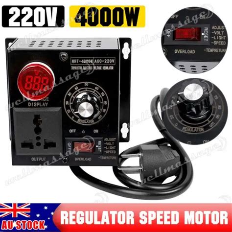 Ac 220v 4000w Scr Variable Voltage Regulator Speed Motor Fan Dimmer Controller 21 95 Picclick Au