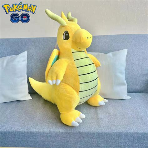 55 60cm Cute Big Dragonite Pokemon Plush Toy Cartoon Pokemon Dragonite