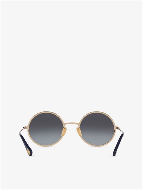 ChloÉ Ch0230s Round Frame Metal Sunglasses Endource