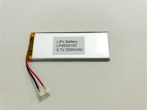 Flat Lithium Polymer Battery Lp4639100 37v 2000mah 74wh