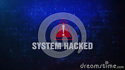 System Hacked Alert Warning Error Message Blinking On Screen Stock Footage Video Of Code