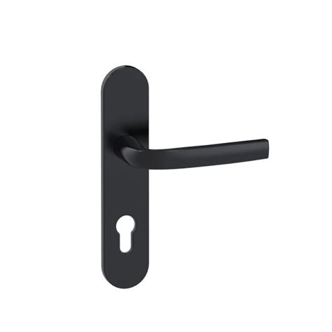 Poignées De Porte Sur Plaques Entraxe 165 Mm Noir Mat Onyx Logio Vachette Bricozor