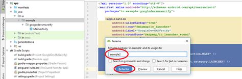 Rename Package In Android Studio Stack Overflow