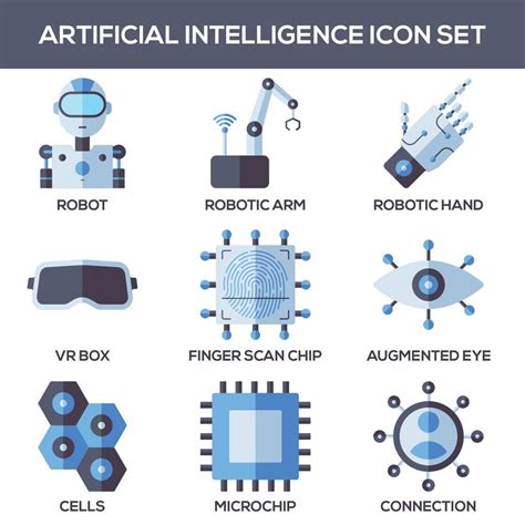 Artificial Intelligence Icon Set 23078860 Vector Art At Vecteezy