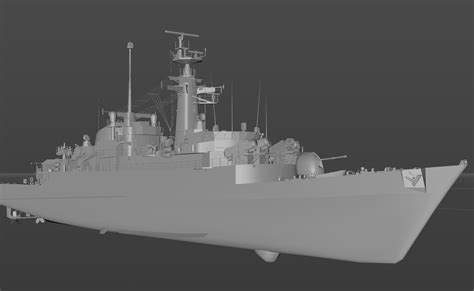 🚢 Digital Model Of The British Amazon Type 21 Class Frigate・ Obj File