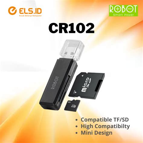 Jual Card Reader Robot Cr Usb Dual Slot Card Tf Sd Shopee Indonesia