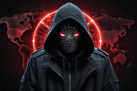 Premium Photo Dark Web Hooded Hacker Cyber War Concept