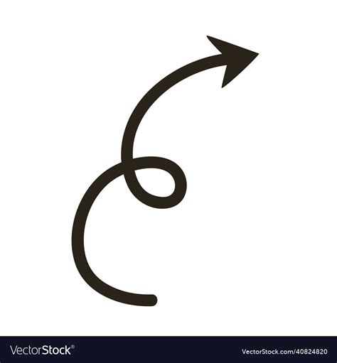 Arrow In Curve Royalty Free Vector Image Vectorstock