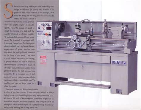 13 engine lathe sharp 1340vs digital variab
