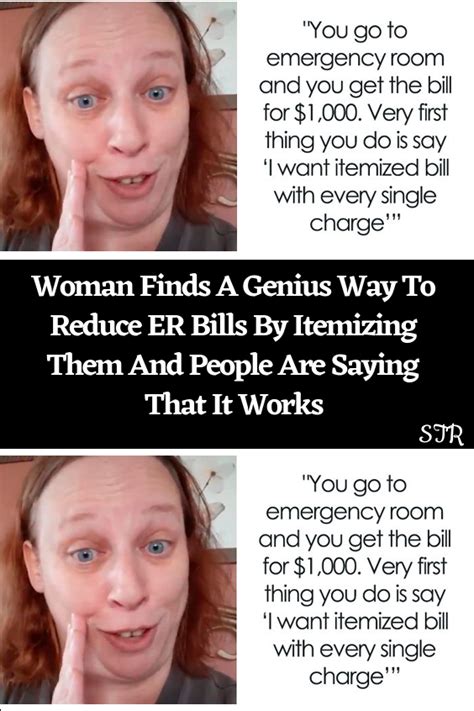 Woman Finds A Genius Way To Reduce Er Bills By Itemizing Them And