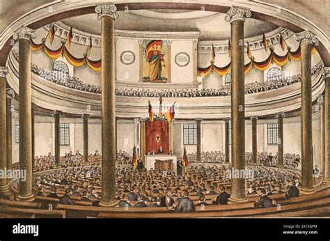 Frankfurt Parliament Meeting In The Paulskirche Decorated With The