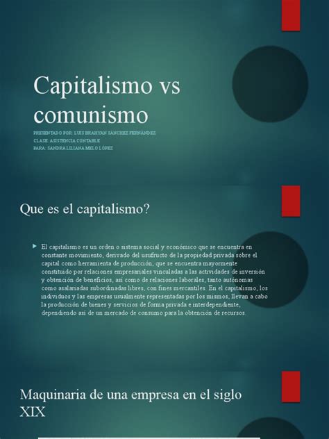 Capitalismo Vs Comunismo Pdf Capitalismo Comunismo
