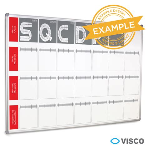 Printed Sqcdp Visual Management Board Tandr Precision Visco