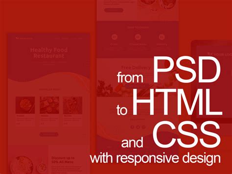 Responsive Htmlcss Conversion Of Your Web Designsmockups Upwork