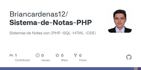 Github Briancardenas12sistema De Notas Php Sistemas De Notas Con