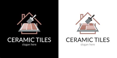 Premium Vector Stylish Ceramic Tiles Logo In Perspective Vector