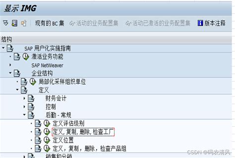 Mm配置1 定义、复制、删除、检查工厂 Sap复制工厂注意事项 Csdn博客