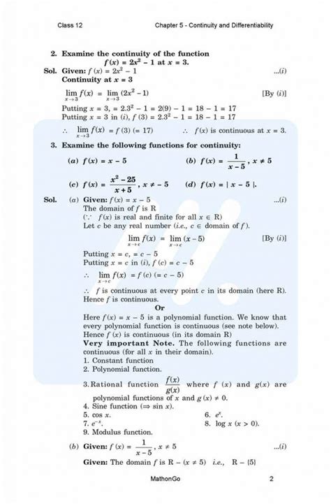 Ncert Solutions For Class 12 Maths Chapter 5 Exercise 51 Mathongo