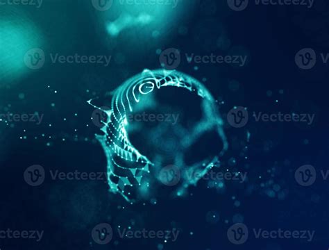 abstract blue 3d illuminated distorted mesh sphere elegant abstract