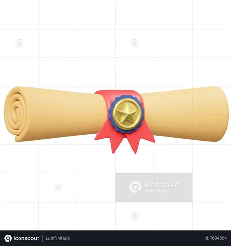 Scroll Certificate 3d Icon Download In Png Obj Or Blend Format