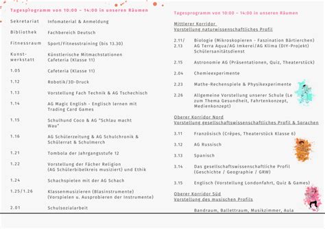 Unser Programm Zum Tag Der Offenen T R Am Gymnasium Markneukirchen