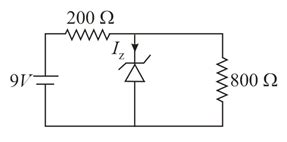 The Reverse Breakdown Voltage Of Zener Diode Is V In The Given Circuit The Current Iz