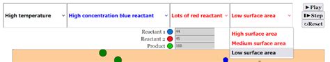 Rates Of Reactions With Concentration Of Reactant 1 Blue Temperature And Amount And Surface