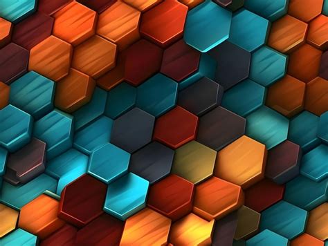 Premium Vector 3d Render Of Colorful Hexagonal Honeycomb Background 3d Illustration