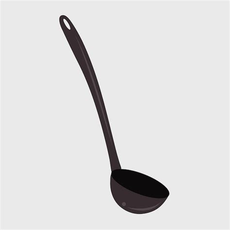 스테인리스 국자 일러스트 프리미엄 벡터