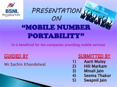 PPT PRESENTATION ON MOBILE NUMBER PORTABILITY PowerPoint Presentation ID 2004579