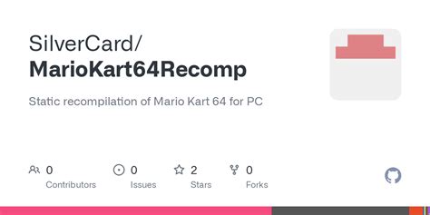 Github Silvercardmariokart64recomp Static Recompilation Of Mario
