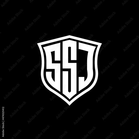 Ssj Letter Logo Design With Black Background In Illustrator Vector Logo Modern Alphabet Font