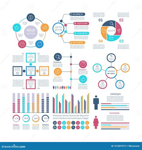 Infographic Elements Modern Infochart Marketing Chart And Graphs Bar Diagrams Option Process