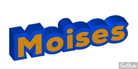 Moises Nombre Diseños De Logotipos  Animados