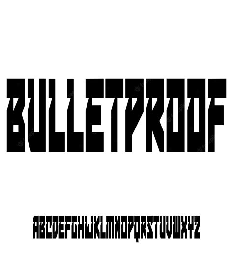 Premium Vector Display Alphabet Vector Bold Font Typeface For Bulletproof