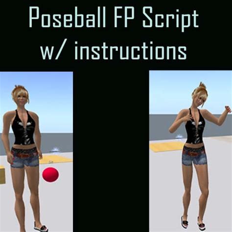 Second Life Marketplace Poseball Script Fp With Instructions