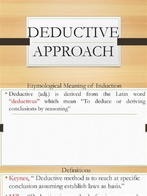 An Overview Of The Deductive Approach To Instruction A Teacher