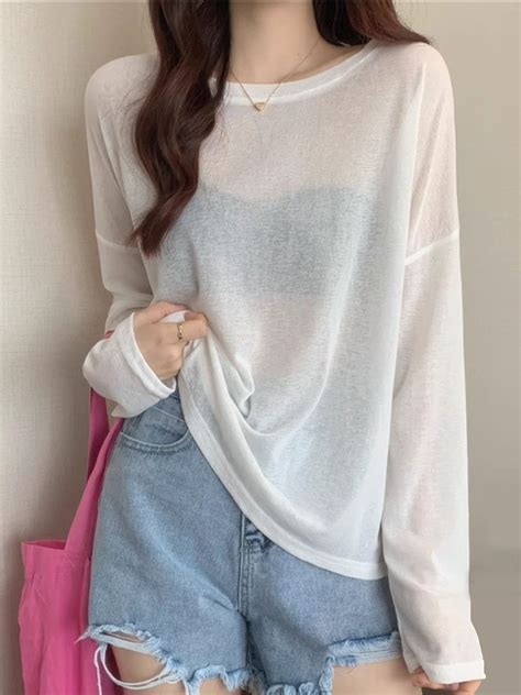 Лонгслив Женский A M N Underwear белый Длинный размер 40 46 Полиэстер оверсайз Однотонный